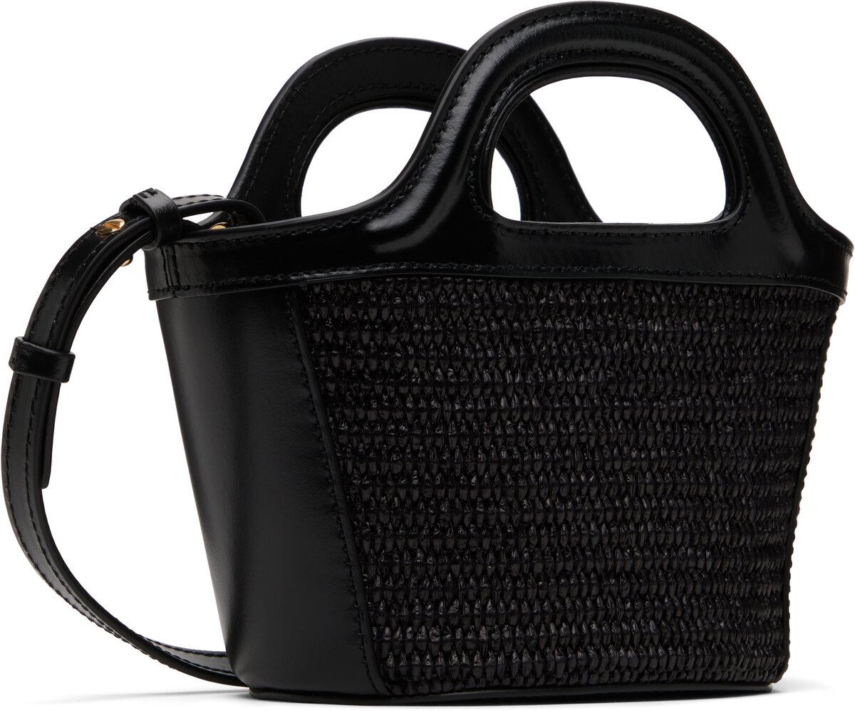 Marni Black Tropicalia Micro Tote - 00n99 Black - 24% Off Marni Black Tropicalia Micro Tote - 00n99 Black - 24% Off